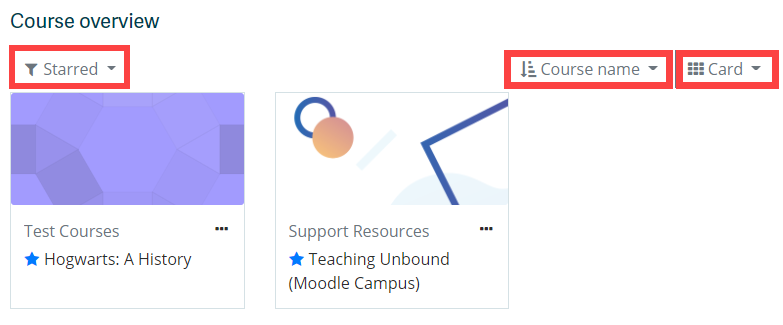 Moodle Dashboard – Moodle Orientation