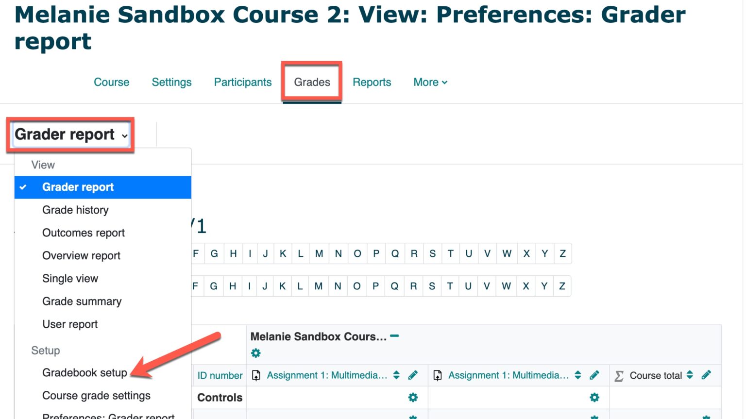 Gradebook – Moodle Orientation