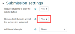 Assignment Settings – Moodle Orientation